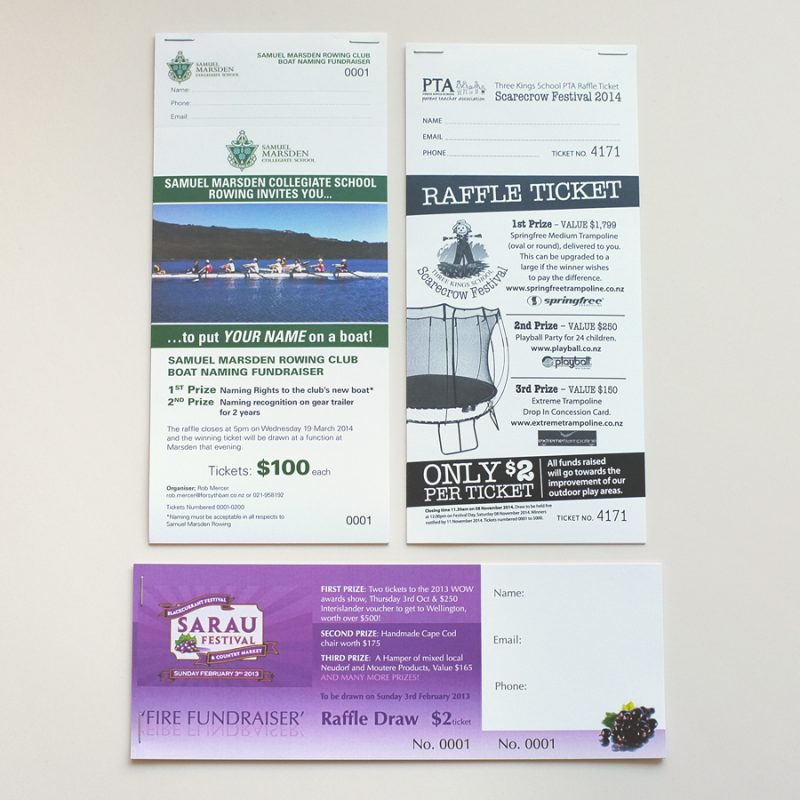 Raffle Tickets, custom printed in New Zealand - Smith Print